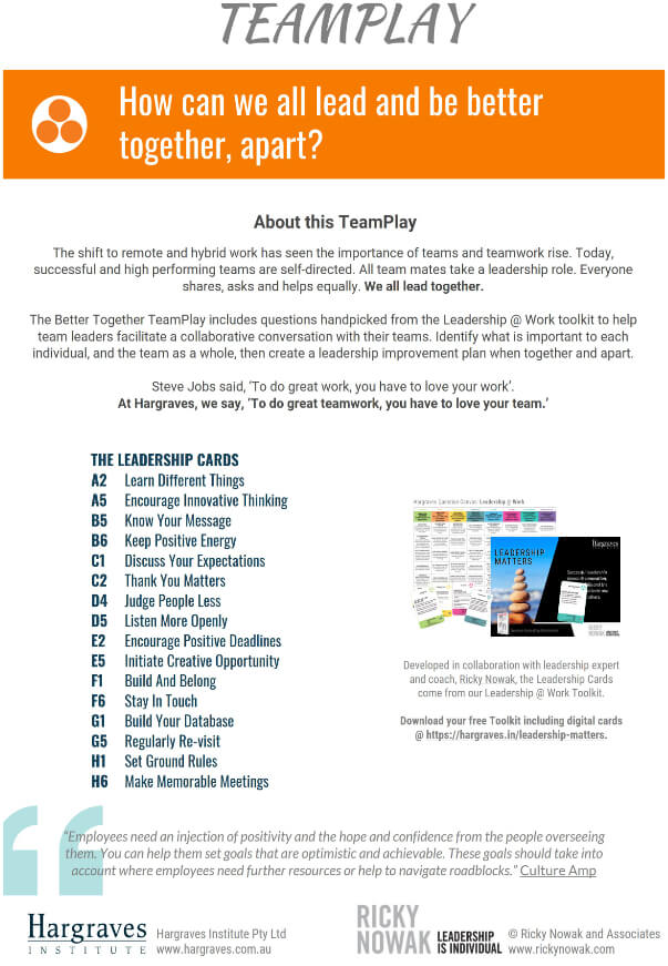 Leadership Resources - Ricky Nowak